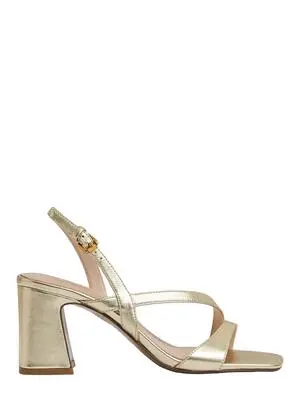 REISS Alice Strappy Heeled Sandals - Gold