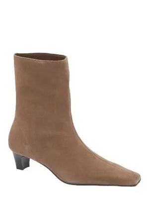 Mango Collin Kitten Heel Ankle Bootie - Light/pastel Brown