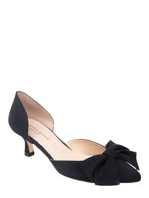 PATRICIA GREEN Malibu D'orsay Kitten Heel Pumps - Black Moire