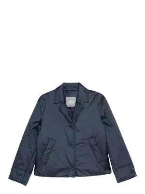 Max Mara Quilted-Lapels Jacket Blue