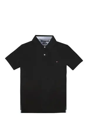 Tommy Hilfiger Buttoned Polo Shirt - Black