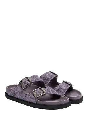 BIRKENSTOCK Arizona Velvet Slides - Purple