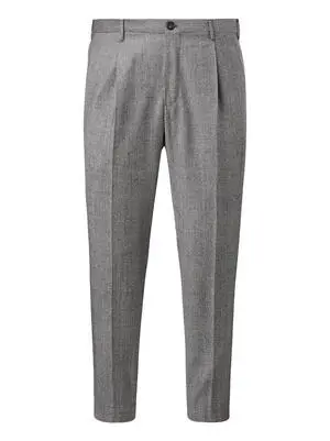 SLOWEAR Virgin Wool Tapered Trousers Grey