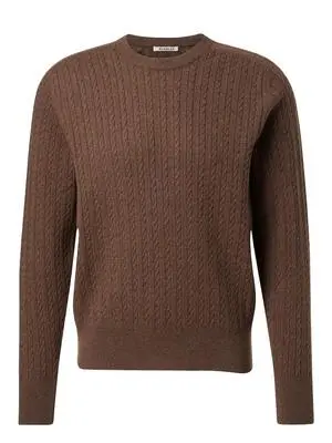 Auralee Cable-knit Wool Sweater - Brown