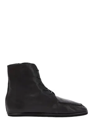 Auralee Leather Derby Boots - Black