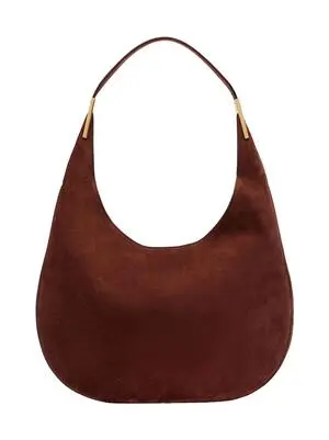 Savette Florence Medium Suede Shoulder Bag - Brown