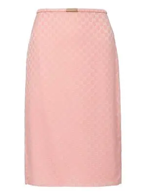 Gucci Gg Midi Skirt - Pink