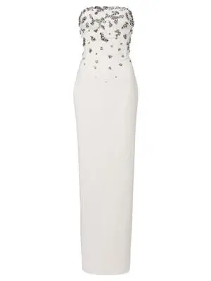 MARMAR HALIM Embellished Strapless Gown - White
