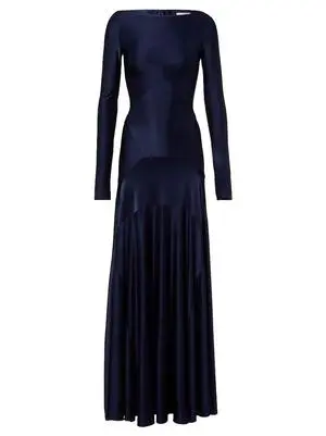 Rabanne Paneled Jersey Maxi Dress - Blue