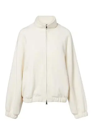 Max Mara Frine Cotton And Wool-blend Jacket - White