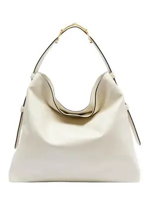 Gucci Beatrix Large Leather Shoulder Bag - White