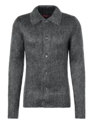 Gucci Mohair-blend Cardigan - Grey
