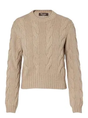 LORO PIANA Napier Cable-Knit Cashmere Sweater