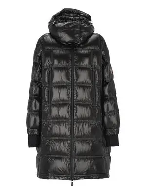 Moncler Rochelairs Long Down Hooded Jacket - Black