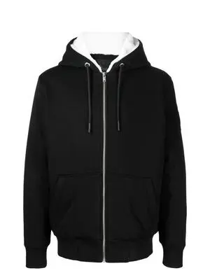 Moose Knuckles Cotton-blend Zip Up Hoodie - Black