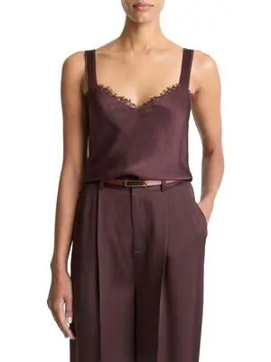 Vince Lace Satin Camisole - Fig