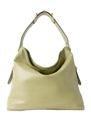 Gucci Beatrix Maxi Leather Tote With Horsebit Detail Green