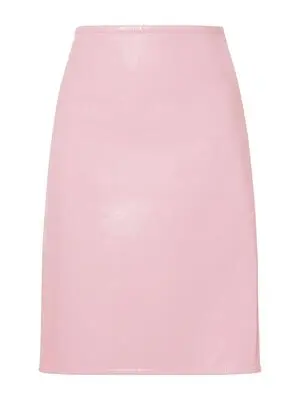 Gucci Crinkled Patent-leather Skirt - Pink