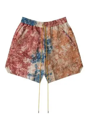 Rhude Peace Camo Linen Shorts - Orange
