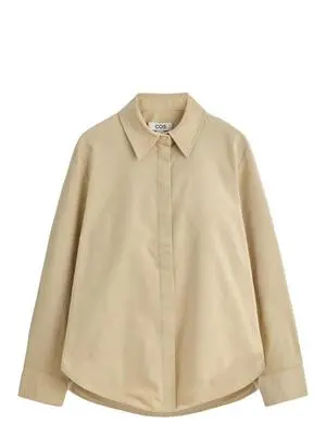 Cos Cotton Corduroy Shirt Beige