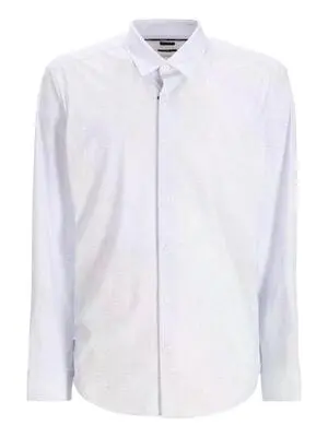 BOSS Patterned Long-sleeved Shirt - White