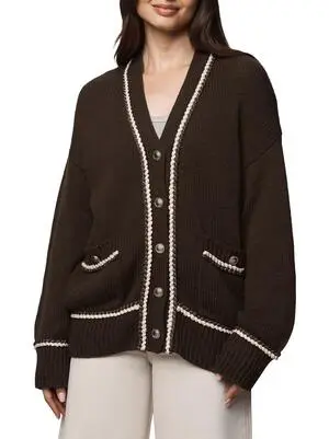 Splendid Brooklyn Relaxed Cardigan - Soft Chocolate Brown