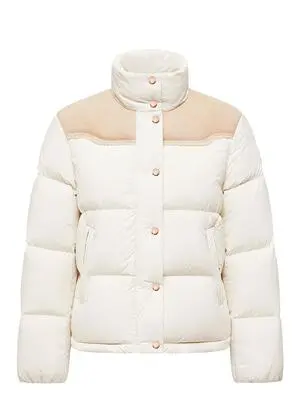 Moncler Angelys Suede-trimmed Down Jacket - White