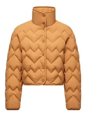 Moncler Senevee Heart-quilted Short Down Jacket - Yellow