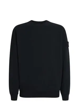 Stone Island Stretch Organic Cotton Ghost Sweatshirt - Navy