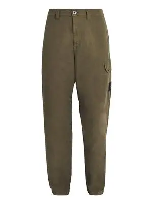 Stone Island Cotton Ripstop Cargo Trousers - Green