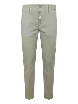 DONDUP Button-embellished Trousers - Green