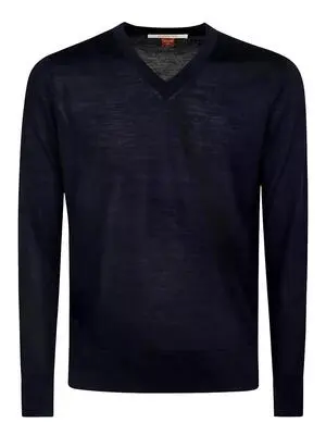 Alpha Industries V-neck Wool Sweater - Blue