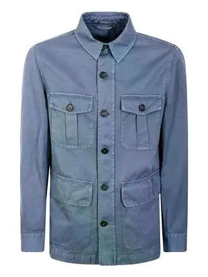 Montedoro Button-fastening Pocket Jacket - Blue