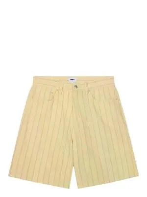 Obey Pinstriped Cotton Shorts - Neutrals