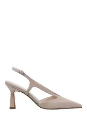 ANNA F. Pointed-toe Slingback Pumps - Neutrals