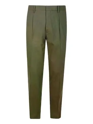 Alpha Industries Pleated Straight Leg Trousers - Green