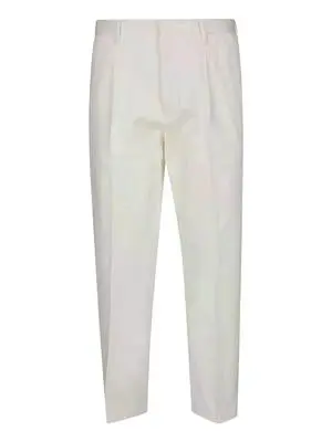 Alpha Industries Pleated Cotton Trousers - White