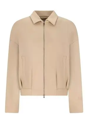 Max Mara Zip-front Collared Jacket - Neutrals