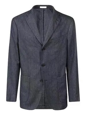 Boglioli Mélange-effect Blazer - Blue