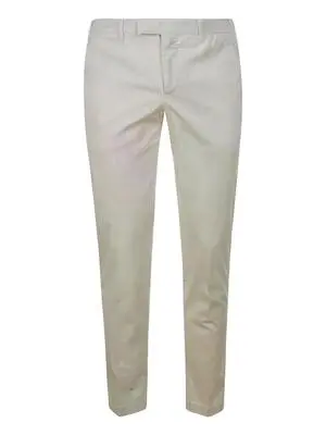 PT TORINO Cotton-blend Straight-leg Pants - White