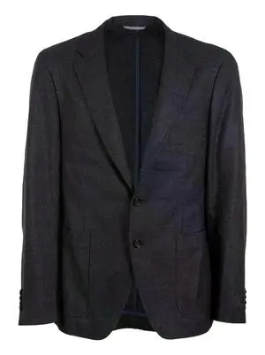 Canali Herringbone Blazer - Blue