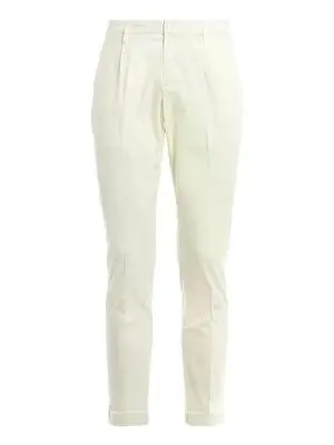 DONDUP Pleated Cotton Trousers - White