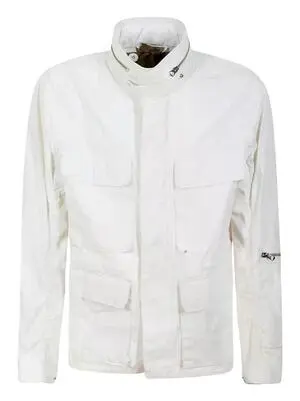TEN C Multi-pocket Linen Jacket - White