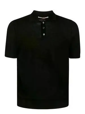 Alpha Industries Buttoned-collar Polo Shirt - Black