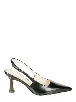 ANNA F. Slingback Pointed-toe Pumps - Black
