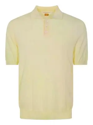 Alpha Industries Short-sleeve Button-placket Polo Shirt - Yellow