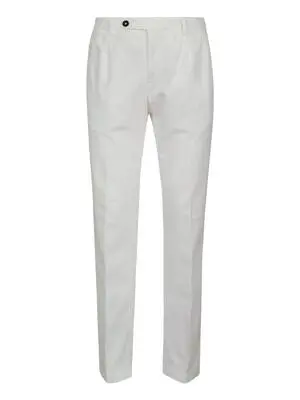 Massimo Alba Cotton Trousers - White