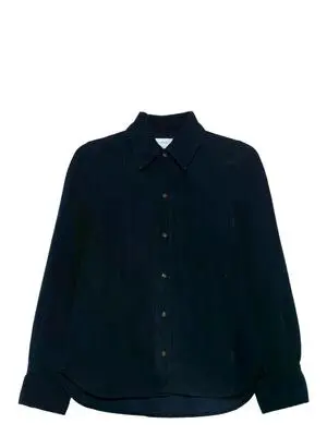 Victoria Beckham Buttoned Corduroy Shirt - Blue