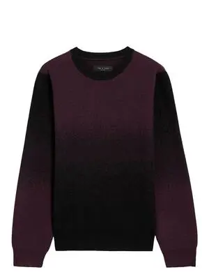 Rag & Bone Dégradé Wool And Cashmere-Blend Sweater Burgundy