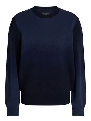 Rag & Bone Dégradé Wool And Cashmere-Blend Sweater Navy